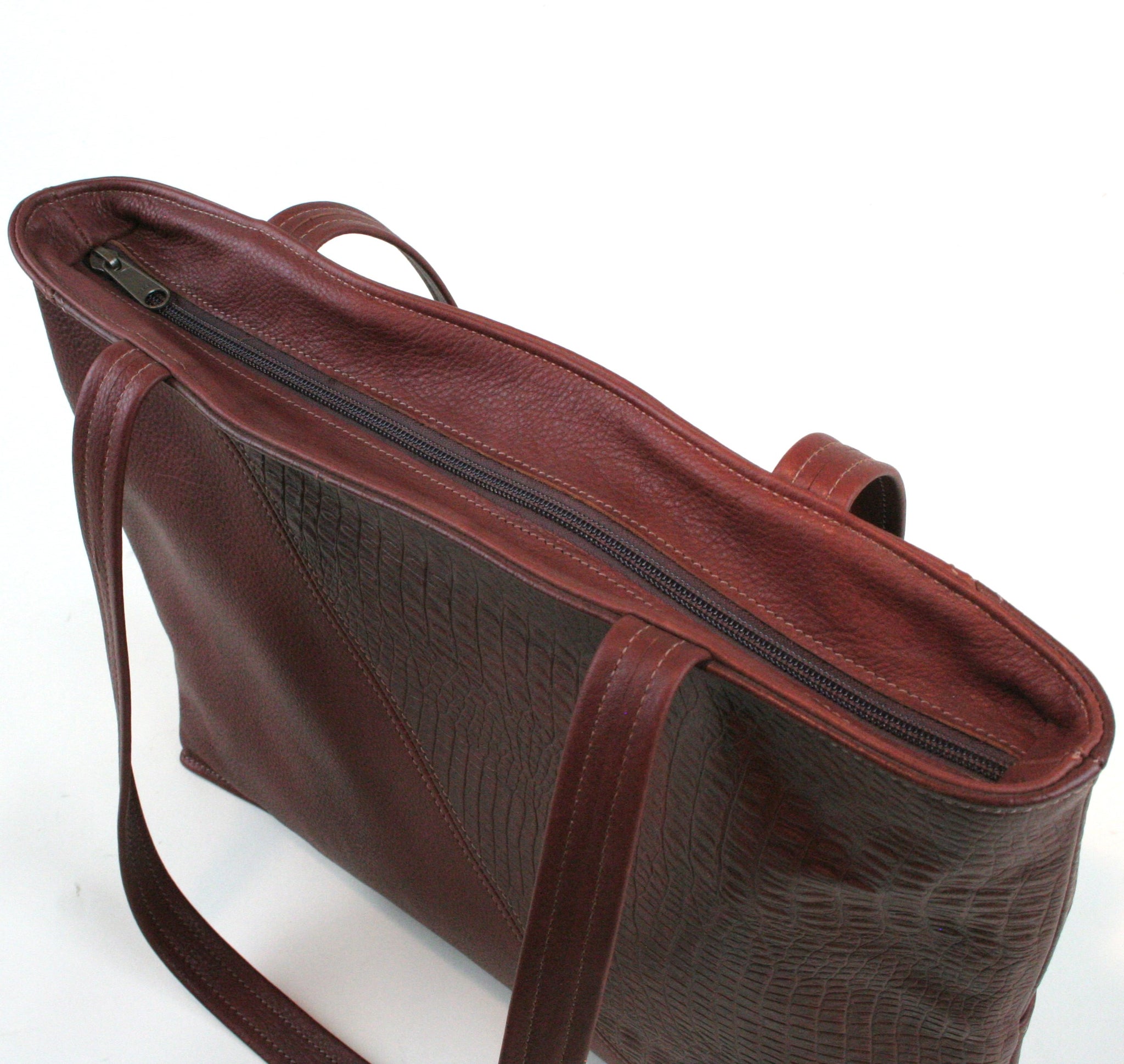 Diagonal Tote Bag – The Leather Works